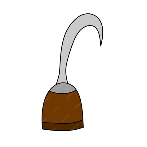 Premium Vector Vector Isolated Steel Pirate Hook For Hand Illustration