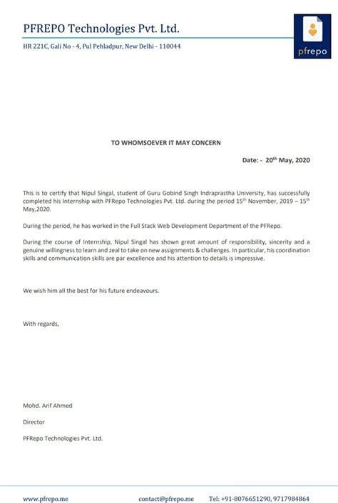 nipul singal on linkedin webdeveloper internship intern