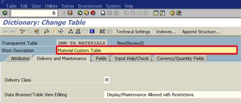 How To Create Transparent Table In SE SAPported