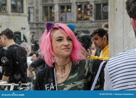 Amsterdam The Netherlands April 1 2016 International Pillow Fight