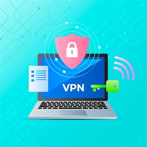 Free Vector Gradient Vpn Illustration