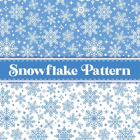 Premium Vector Snowflake Seamless Pattern