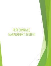 MAF Lect Performance Mgt System Ppt PERFORMANCE MANAGEMENT SYSTEM