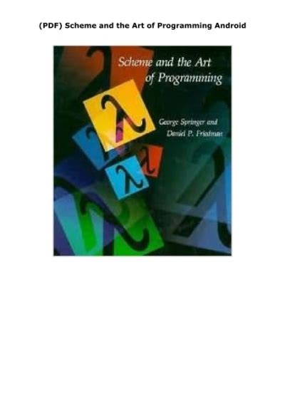 pdf scheme and the art of programming android