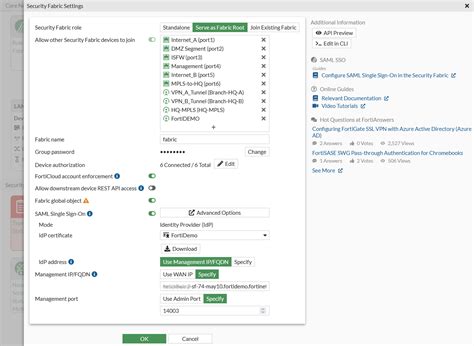 Configuring The Root FortiGate And Downstream FortiGates FortiGate FortiOS Fortinet