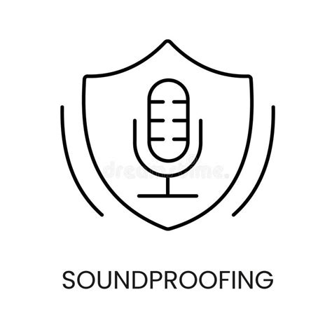 Soundproofing Noise Insulation Line Icon Vector With Editable Stroke