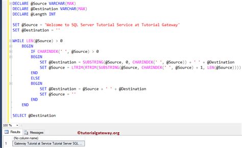 Sql Reverse String Words