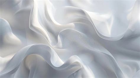 Elegant Abstract White Background With Smooth Curves And Minimalist Design Stock Illustration
