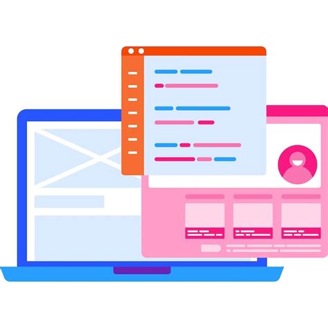 Premium Vector Laptop Computer Mockup Vector Icon Website Template On Pc Screen Responsive Ui