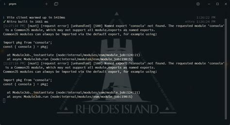 The Consola Dependency Of Nuxtcontent Started To Report Errors · Issue 2013 · Nuxtcontent