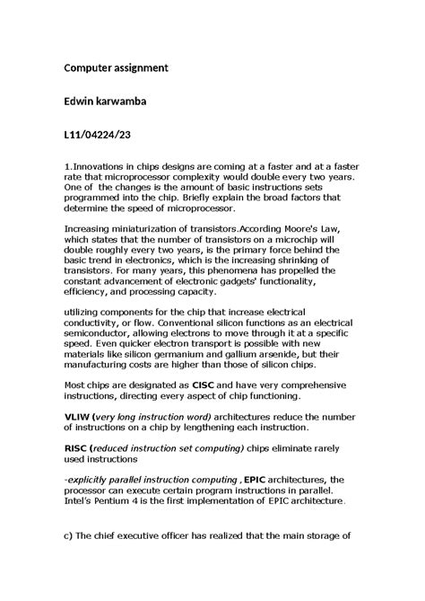 computer assignment notes computer assignment edwin karwamba l11 04224 1 in chips designs