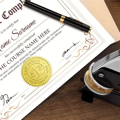 Custom Law Office Embosser Seal Press Legal Documents Stamprints