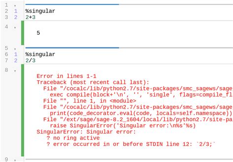 The Singular Jupyter Kernel Silently Swallows Error Messages · Issue 3071 · Sagemathinccocalc