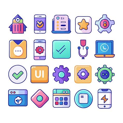 User Interface Icons Set For Website And Mobile App Premium Ai Generated Vector