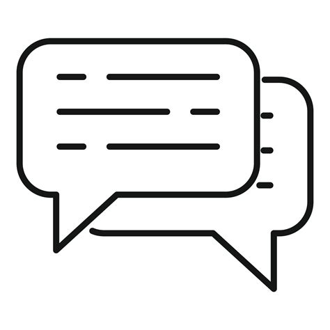 Service Center Online Chat Icon Outline Style Vector Art At Vecteezy