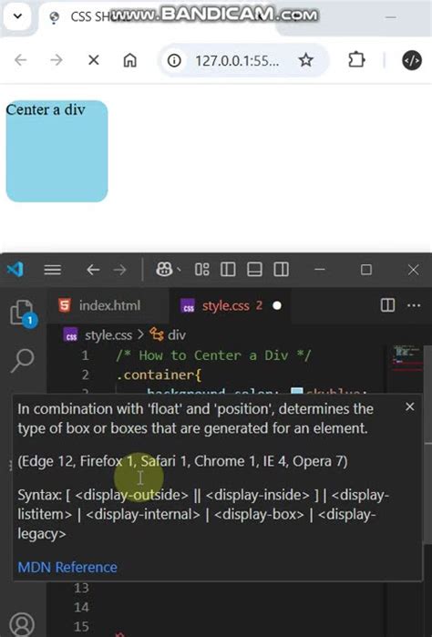 How To Center A Div In Second 🔥 Css Hack Shorts Shortsfeed Css