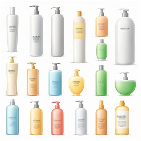 Premium Vector Conditioner Vector Set White Background Isolated