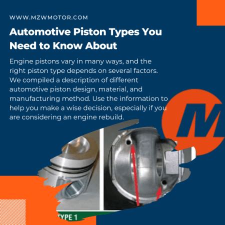 Automotive Piston Types You Need To Know About MZW Motor