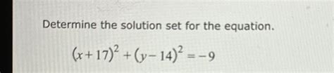 Solved Determine The Solution Set For The Chegg Com