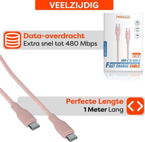 30w Usb C Adapter Met Usb C Naar Usb C Kabel 1 Meter Extra Sterk Super Fast Bol