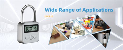 Kenrone Combination Lock Metal Timer Lock Timers Usb Rechargeable Time Timer Padlock With 1m