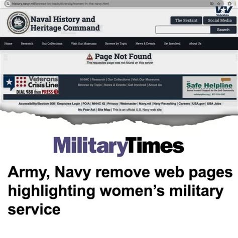 Army Navy Remove Web Pages Highlighting Womens Military Service Then Reinstate Them Tony