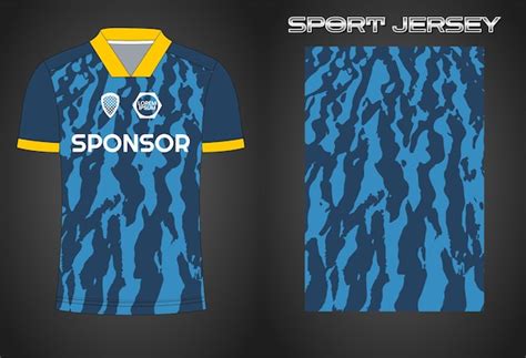 축구 유니폼 스포츠 셔츠 디자인 서식 파일 프리미엄 벡터