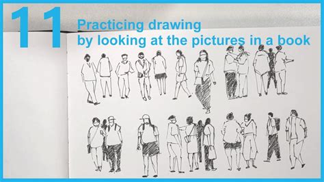 책 보고 그림 연습 11일 카콜의 어반스케치 사람 그리기 연습 1 Youtube