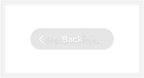 Inactive Back Button Ui Element Template Stock Vector Illustration Of