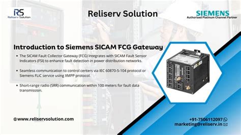 Siemens SICAM FCG Gateway For Short Circuit Indicators Pdf