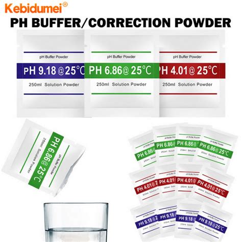 Kebidumei 15pcs Ph Level Tester Ph Metering Buffer Powder Calibration Point Measure Solution Ph