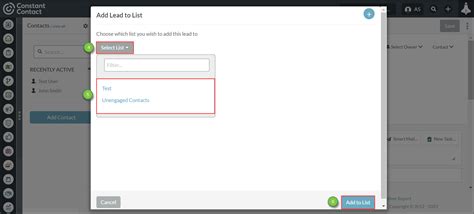 Manually Adding Contacts To Lists