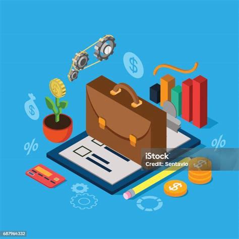 3d 아이소메트릭 주식 증권 거래소 투자 포트폴리오 아이콘 설정된 개념 웹 인포 그래픽 벡터 일러스트 레이 션을 플랫 검사 목록 그래픽 신용 카드 동전 章 메커니즘 공장에