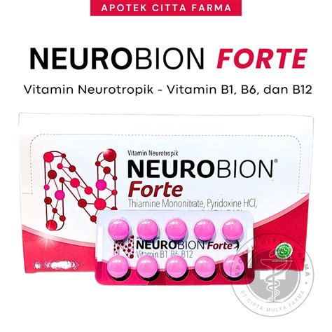 Jual Neurobion Forte 5000 Pink Per 1 Strip 10 Tablet Suplemen