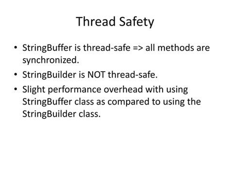 String Stringbuffer And Stringbuilder Pptx Programming Languages