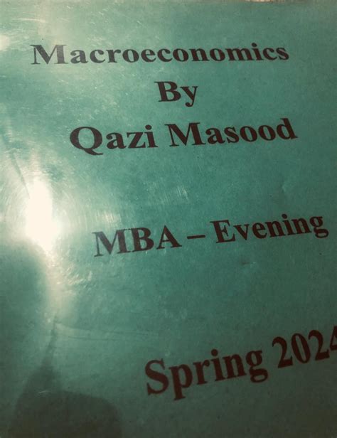 Wajih Zahid On Linkedin Learningjourney Macroeconomics