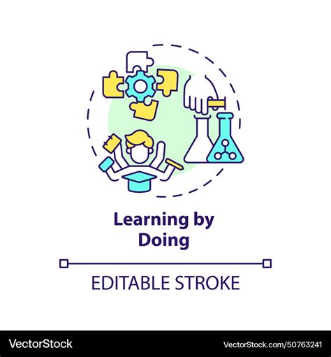 Learning By Doing Multi Color Concept Icon Vector Image