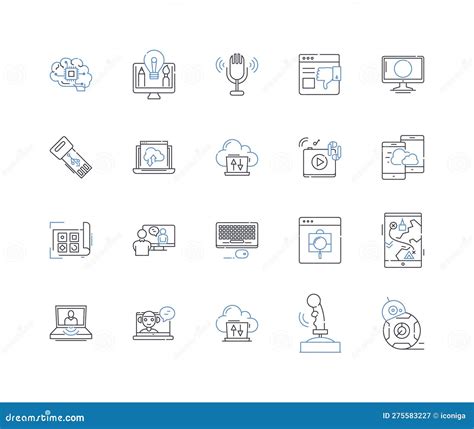 Text Analytics Line Icons Collection NLP Sentiment Semantics Syntax