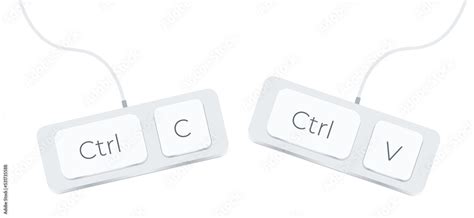 Keyboard Keys Ctrl C And Ctrl V Copy And Paste The Key Shortcuts Computer Icon On Yellow