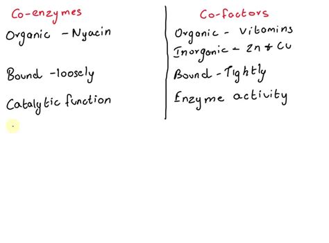 SOLVED Define Cofactor And Coenzyme Describe The Difference Between