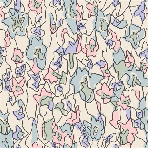 Vector Abstract Flower And Leaf Seamless Repeat Pattern Vector Art At Vecteezy