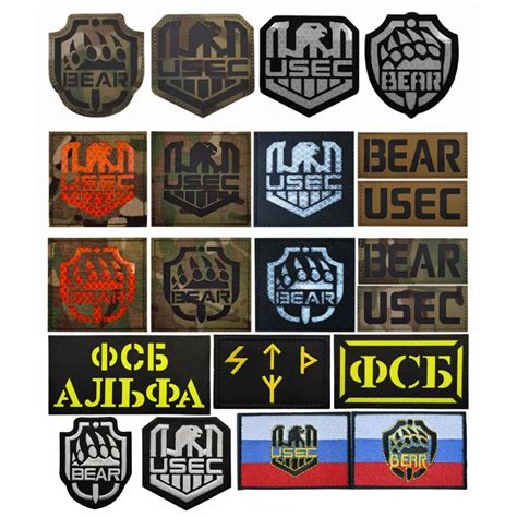 Russia Escape From Tarkov Usec Bear Pvc Patch Embroidered Patches