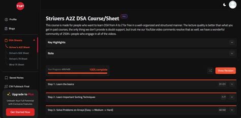 Dsa Leetcode Striverssheet Takeuforward Problemsolving Milestone