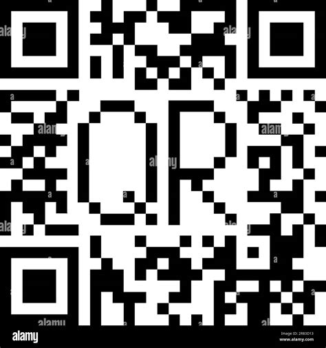 Qr Code Abstract Illustration Of Designer On White Background Stock