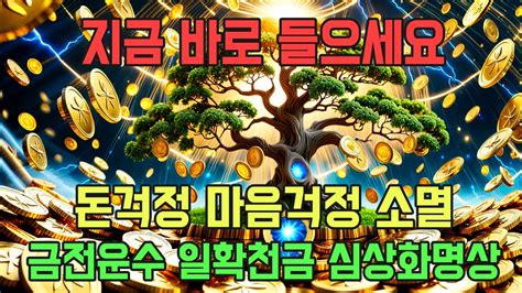 이 영상을 10초안에 들으세요 🔥 금전운이 대상승하여 주체할 수 없는 부자가 된다 돈명상 부자명상 부자 주파수 1등 2등 시험 합격 로또 스피또 취업 부자확언