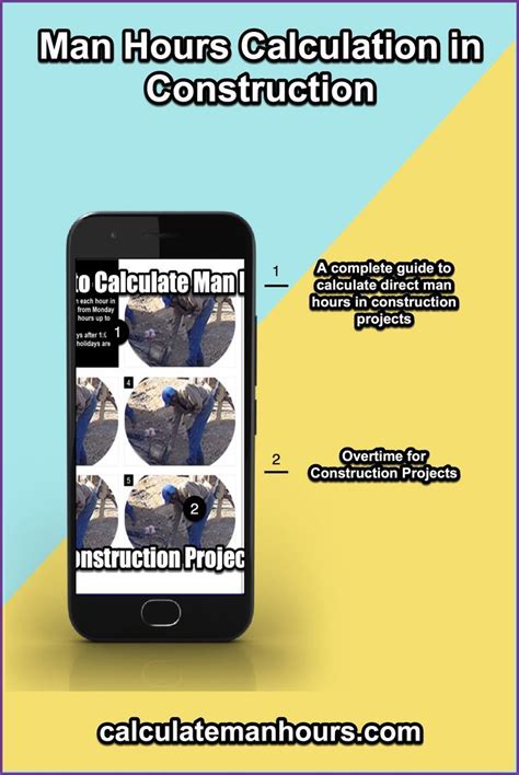 Man Hours Calculation In Construction Man Hour Hour Hours Calculator