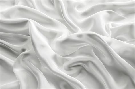Abstract White Fabric Texture With Soft Waves Background Premium Ai Generated Image