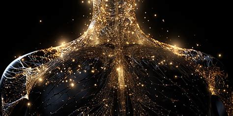 Futuristic Network Of Glowing Orbs In Low Poly Abstract Art Background 3d Geometric Shapes