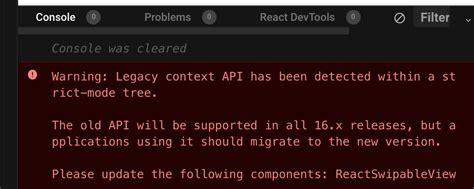 Warning Legacy Context Api Has Been Detected Within A Strict Mode Tree · Issue 596