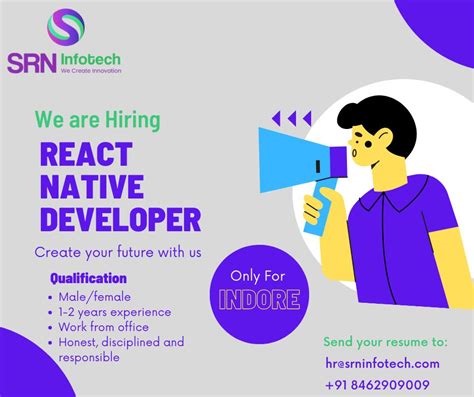 Srn Infotech Pvt Ltd On Linkedin Hiring Experience Reactnative